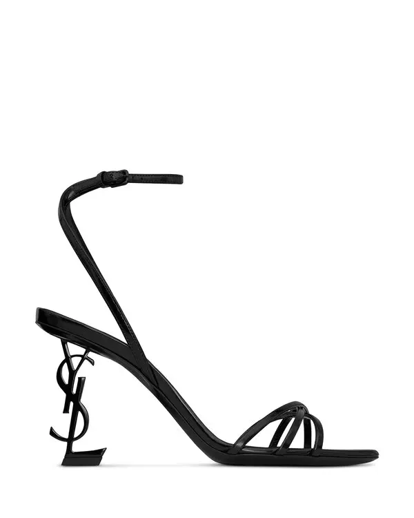 Saint Laurent Opyum Sandals In Glazed Leather