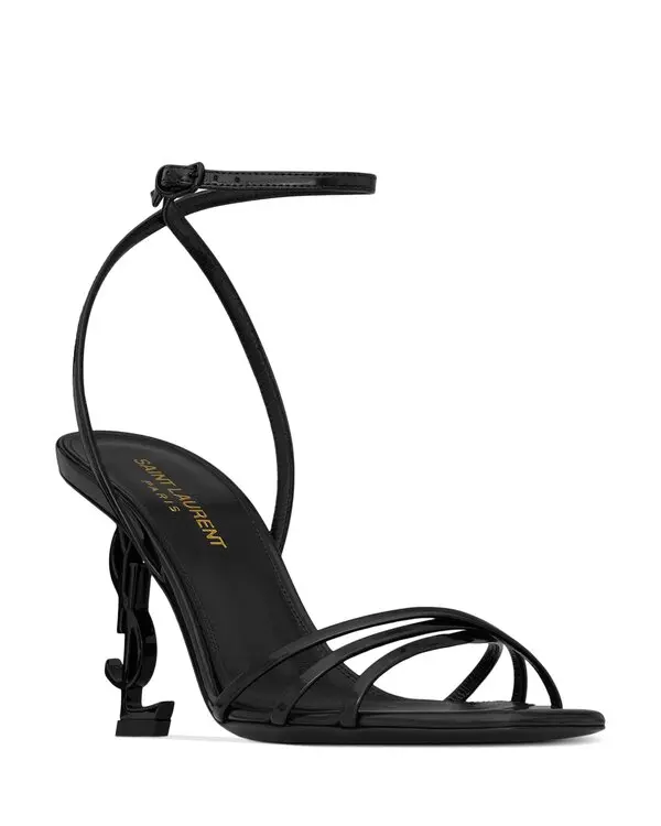 Saint Laurent Opyum Sandals In Glazed Leather