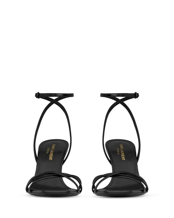 Saint Laurent Opyum Sandals In Glazed Leather