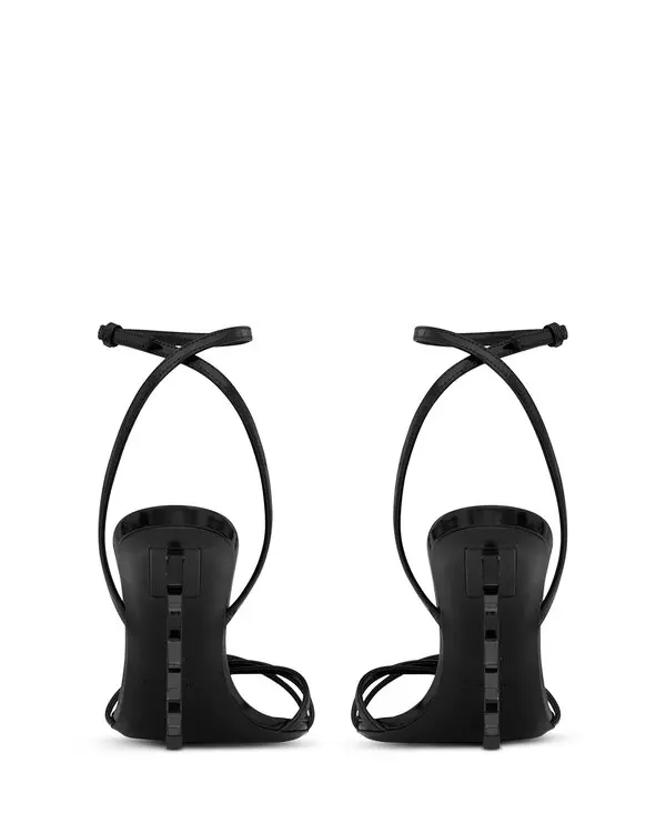 Saint Laurent Opyum Sandals In Glazed Leather