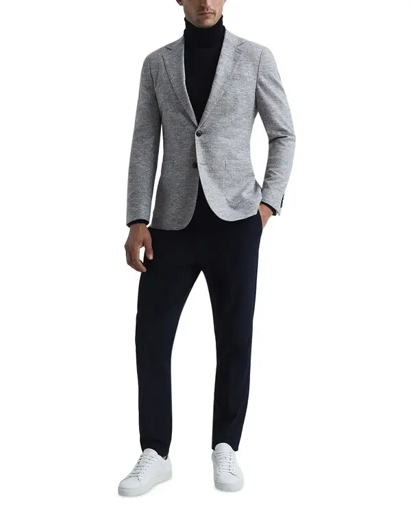 REISS Merino Wool Turtleneck Sweater - Navy