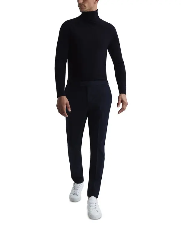 REISS Merino Wool Turtleneck Sweater - Navy