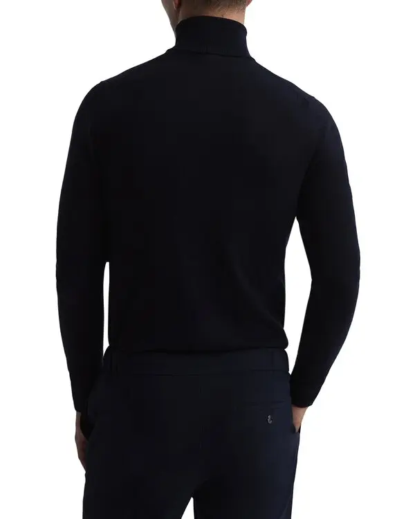REISS Merino Wool Turtleneck Sweater - Navy