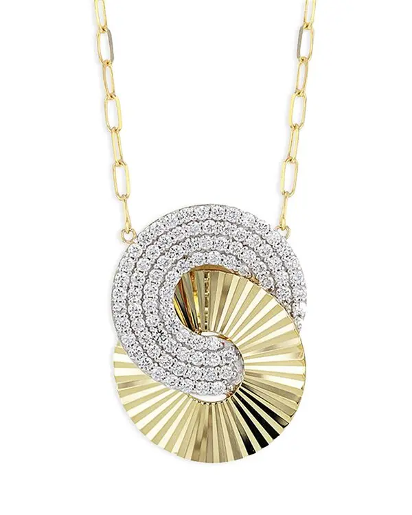 Phillips House 14k Yellow & Rhodium Diamond Interlocking Necklace - Gold