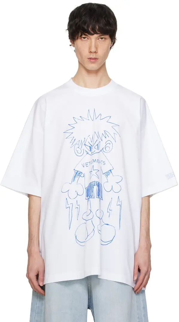 Vetements Scribbled Teen T-Shirt - White | Editorialist