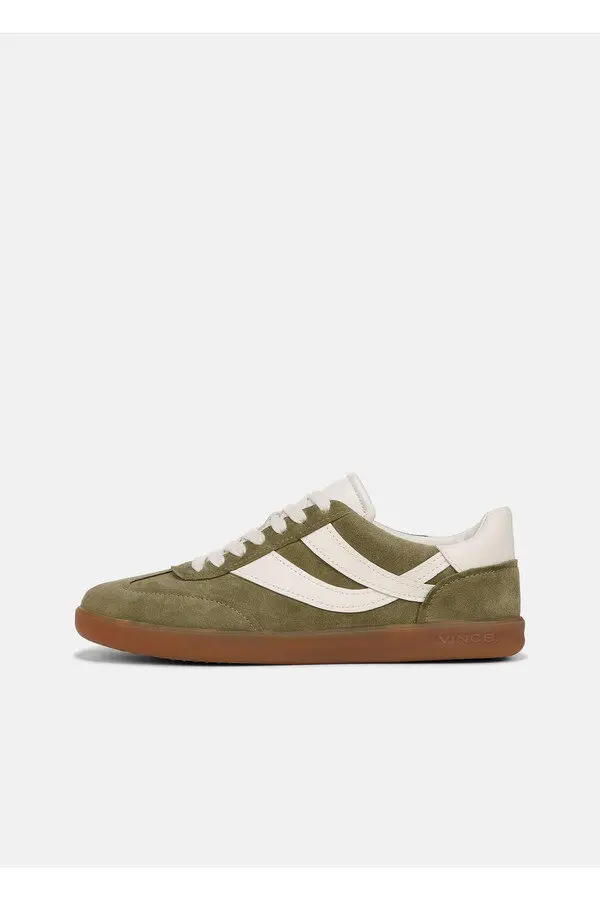 Vince Oasis Leather And Suede Sneakers - Green