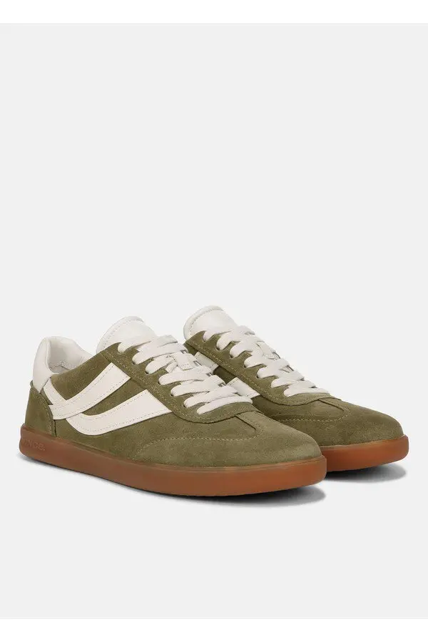 Vince Oasis Leather And Suede Sneakers - Green