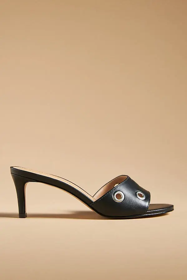 Anthropologie Grommet Kitten-heel Mules