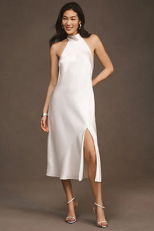 Sachin & Babi Halter Midi Dress - White