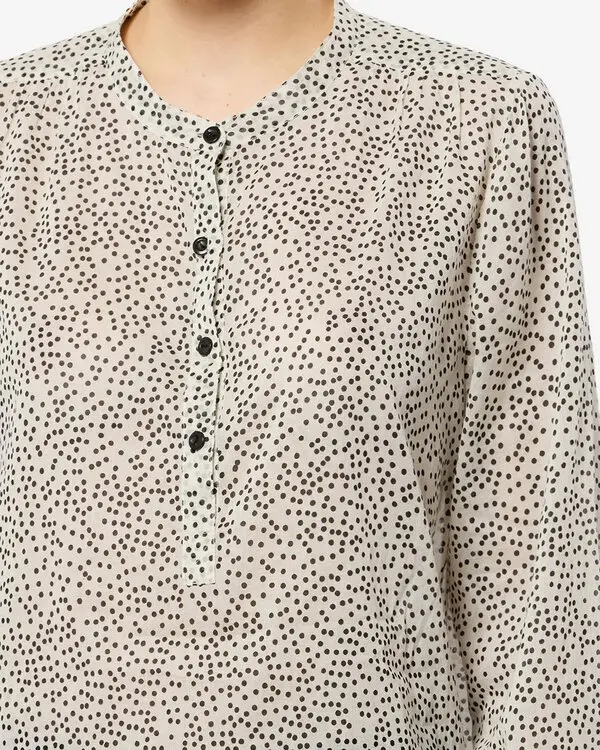 MARANT ETOILE Maria Floral Print Blouse - Ecru/black