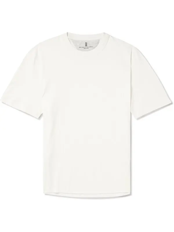 Brunello Cucinelli Cotton-jersey T-shirt - White