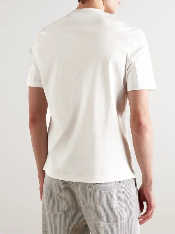 Brunello Cucinelli Cotton-jersey T-shirt - White
