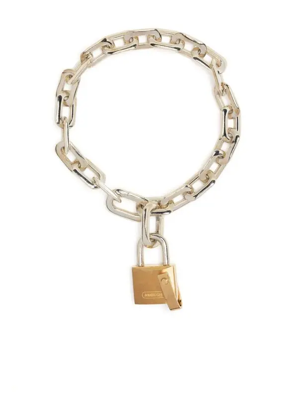 AMBUSH Padlock Charm Bracelet - Silver