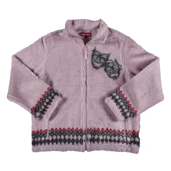 Supreme Drama Mask Fleece Jacket - Pink