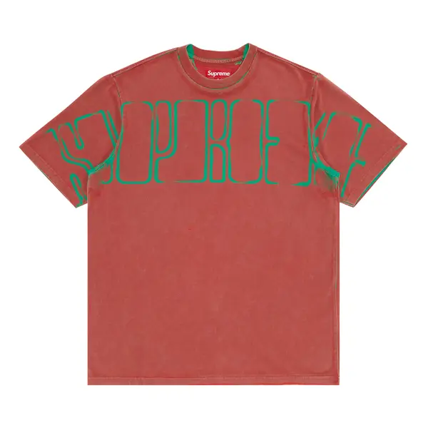 Supreme Overprint Knockout Short-sleeve Top 'bright - Red