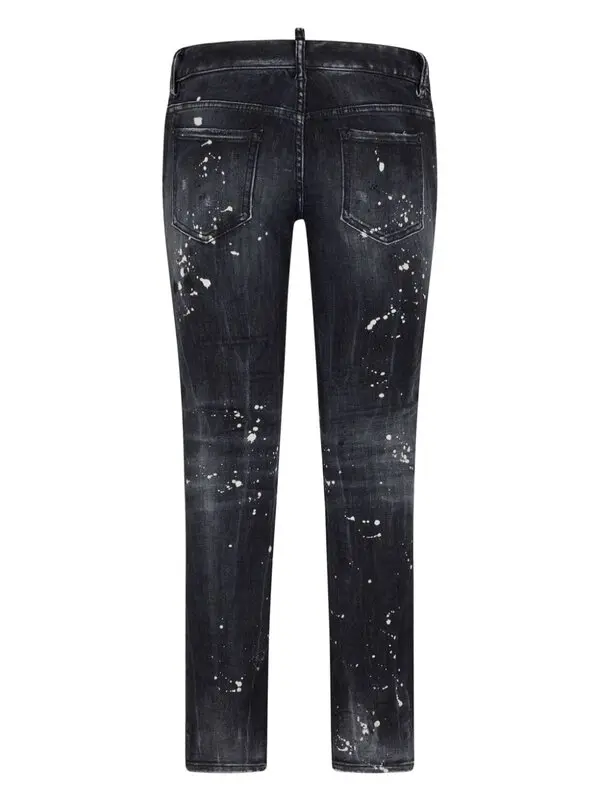 Dsquared2 Distressed Slim-leg Jeans - Black