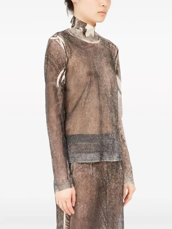 MAISON MARGIELA Semigraphic Silk Top