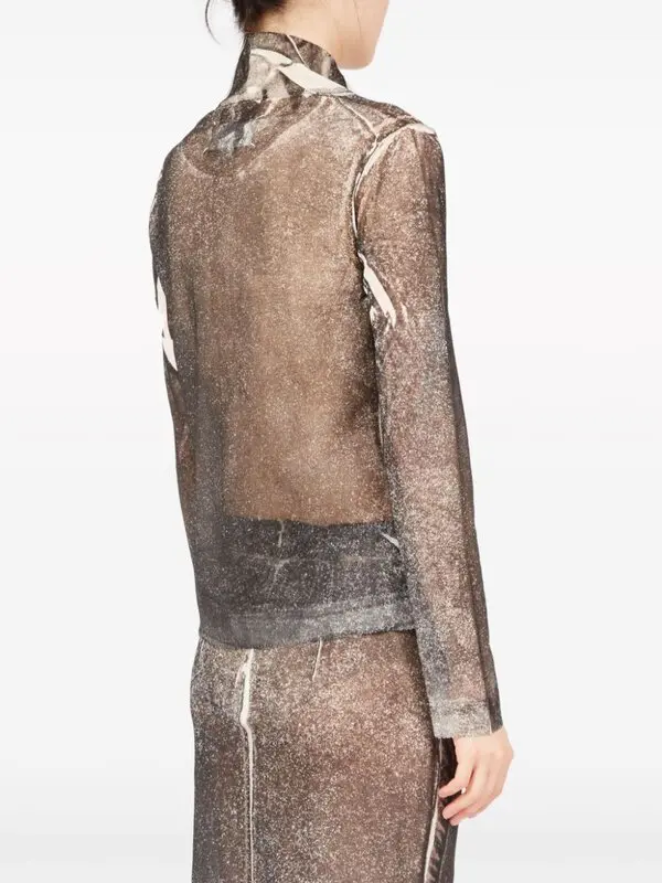 MAISON MARGIELA Semigraphic Silk Top