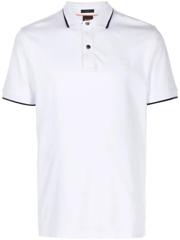 BOSS Piqué Polo Shirt - White