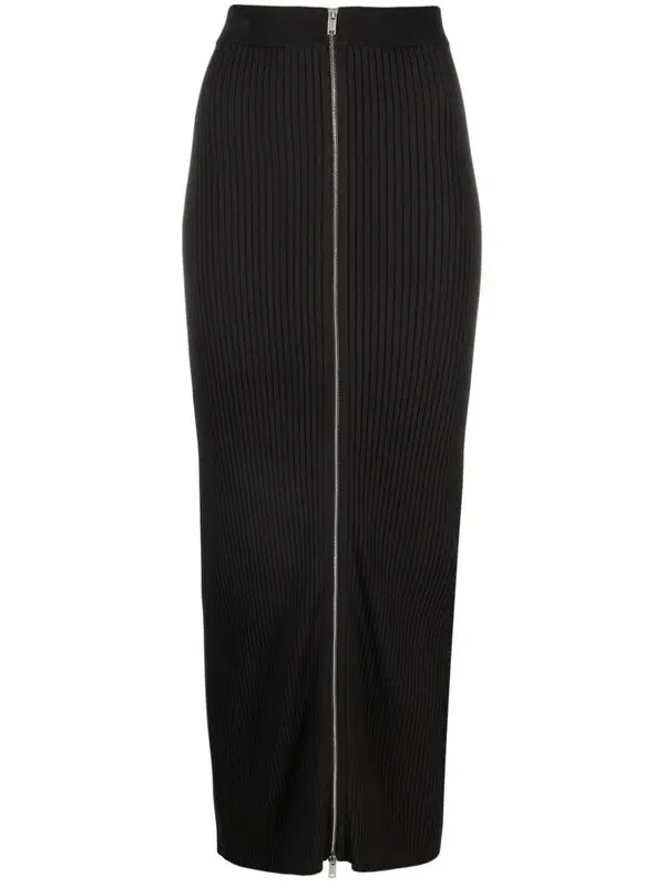 Nanushka Meika Ribbed Knit Midi Skirt