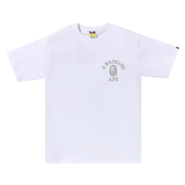 A BATHING APE Honeycomb Camo College Ats Tee /grey - White
