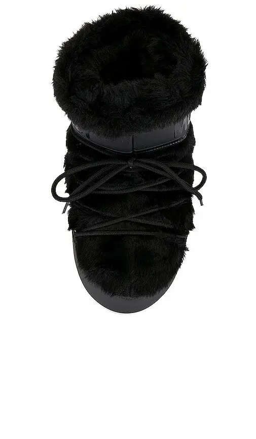 Moon Boot Icon Low Faux Fur Boots - Black