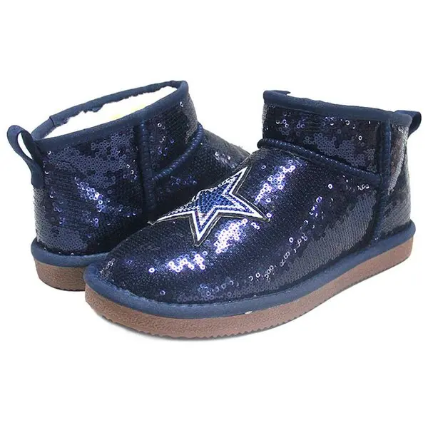 CUCE Dallas Cowboys Sequin Ankle Boots