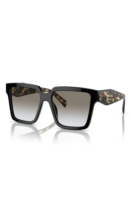 Prada 57mm Square Sunglasses - Black