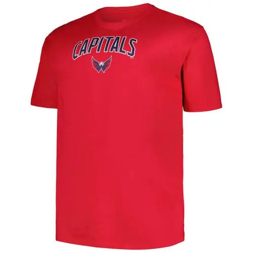 Profile Washington Capitals Big & Tall Arch Over Logo T-shirt
