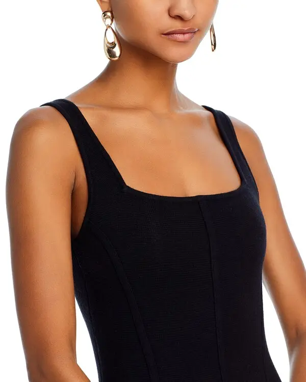 Aqua Square Neck Tank Dress In Kelly Green - 75% Off | Editorialist
