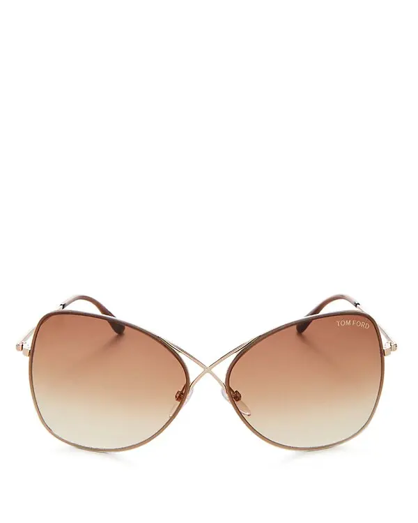 TOM FORD Colette Round Sunglasses - Gold/brown Gradient