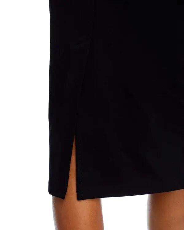 Aqua V-neck Ponte Midi Dress