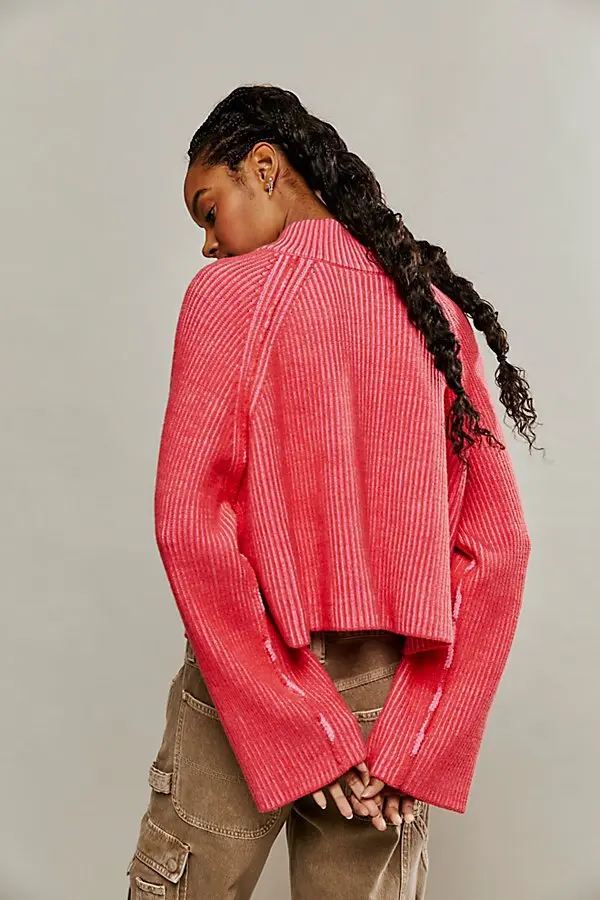 Free People Greta Half Zip Pullover