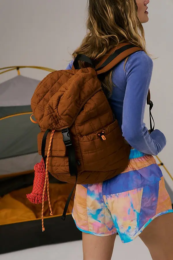 NWT Free People Summit Quilted Backpack Free People Movement Quilted Pack in Black – Versatile Boutique main image 3