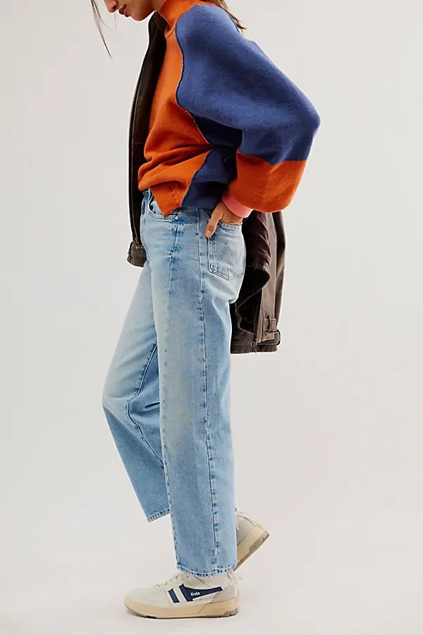 MOTHER The Half-pipe Sneak Ankle Jeans - Light Wash