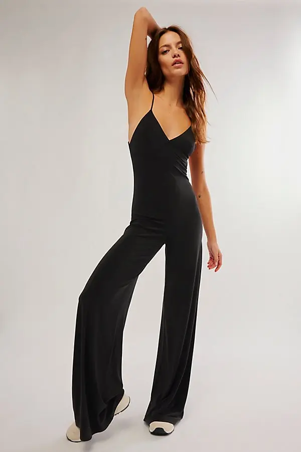 Norma Kamali Low-back Slip Jumpsuit - Black
