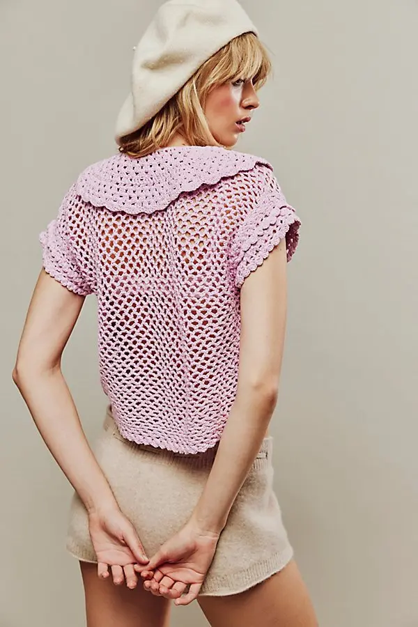 Free People Lily Crochet Top