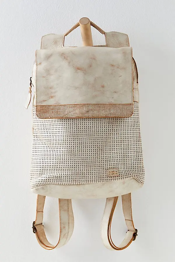 Bed Stu Patsy Leather Backpack - White | Editorialist