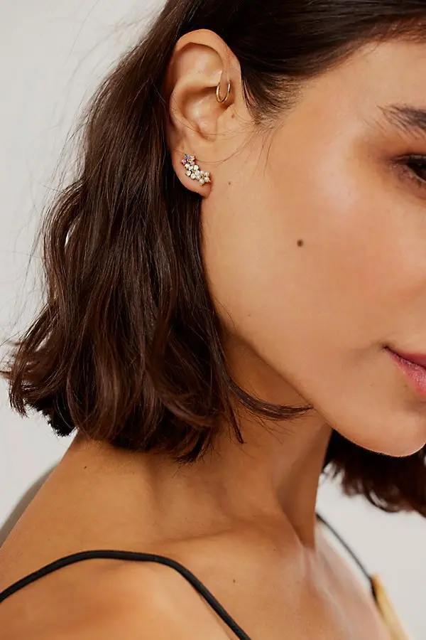 LOVER'S TEMPO Floral Climber Earrings