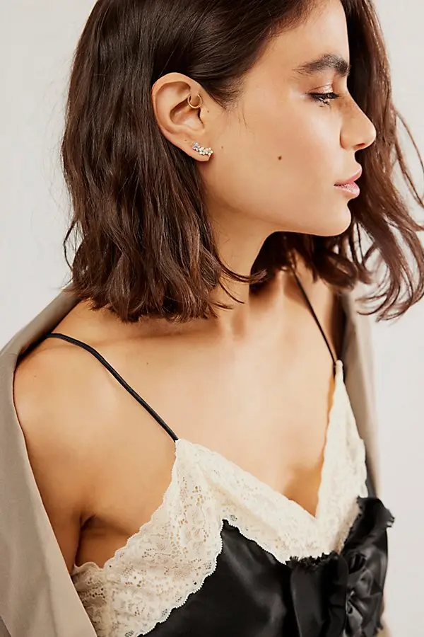 LOVER'S TEMPO Floral Climber Earrings