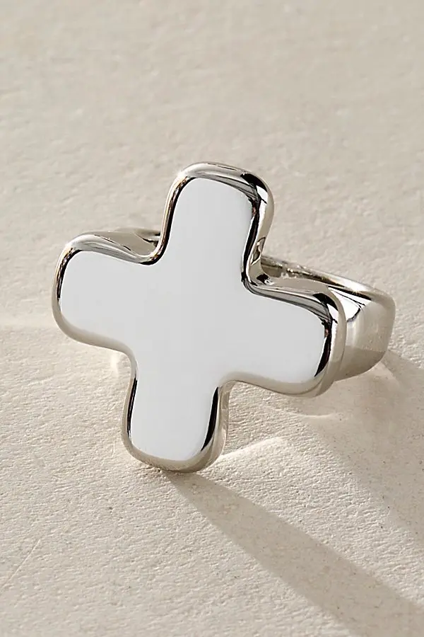 Free People Cross Ring - Silver
