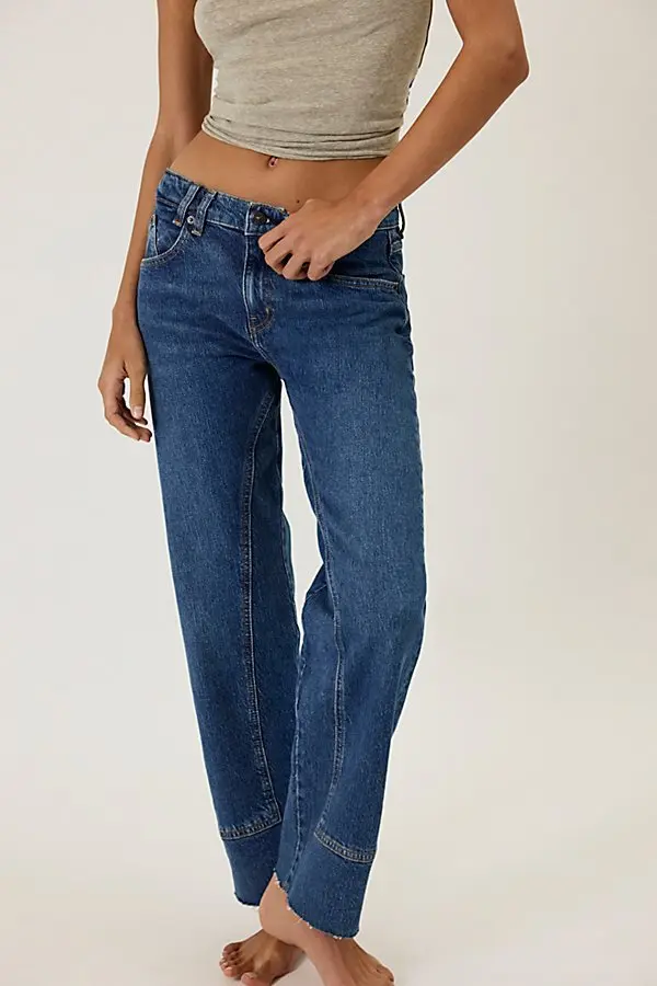 Free People We The Free Risk Taker Mid-rise Jeans - Be Bold
