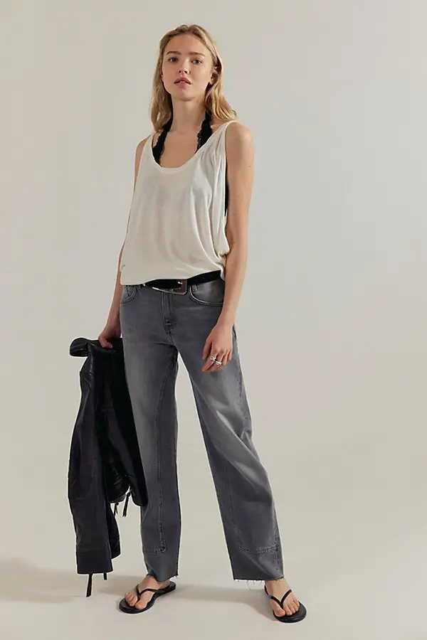 Free People We The Free Risk Taker Mid-rise Jeans - Jet Black