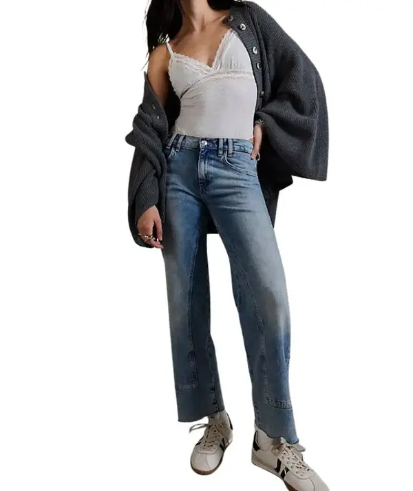Free People We The Free Risk Taker Mid-rise Jeans - Mantra