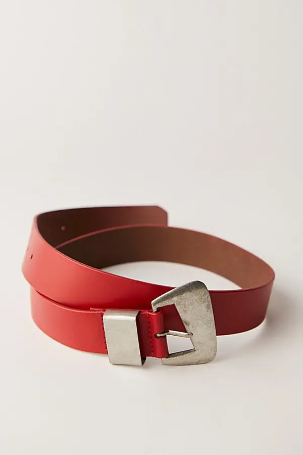 Free People Siggy Leather Belt - Heart Eyes
