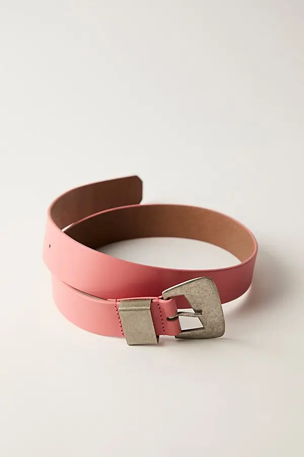 Free People Siggy Leather Belt - Paloma Pop