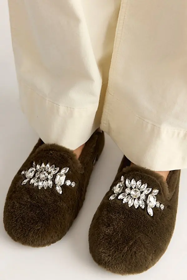 Free People Slumber Party Loafer Slippers - Olive