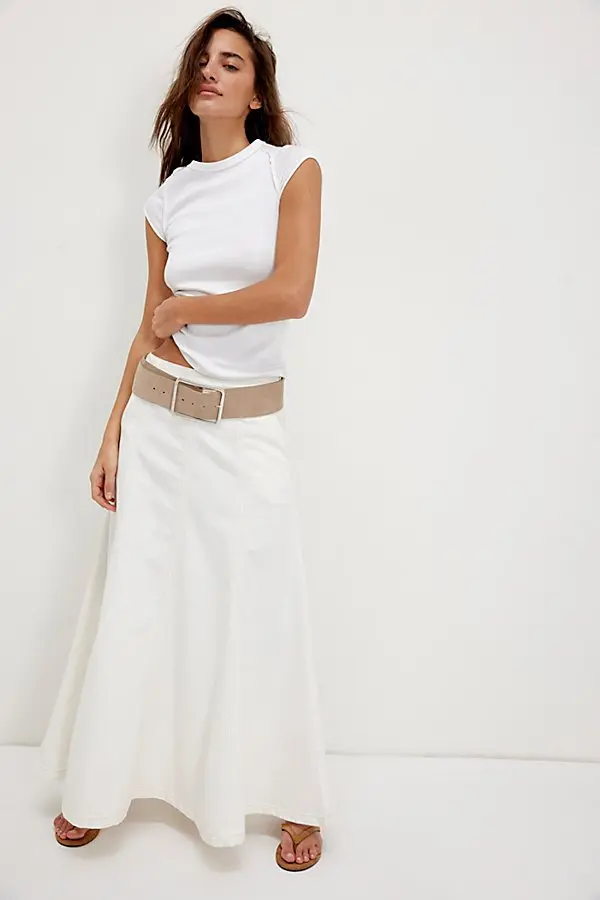 Free People We The Free Ever Had Ribbed Knit Tee - Ivory