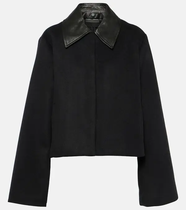 Proenza Schouler Cropped Wool-blend Jacket - Black