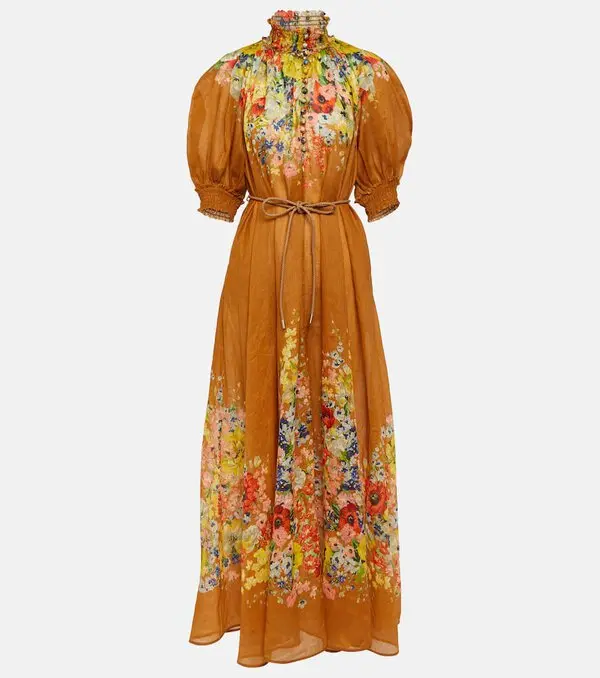 Zimmermann Alight Floral Maxi Dress - Orange